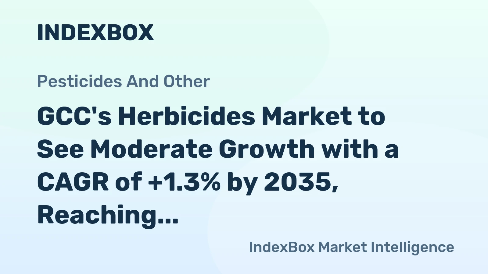 GCC's Herbicides Market to See Moderate Growth with a CAGR of +1.3% by 2035, Reaching $242M in Value