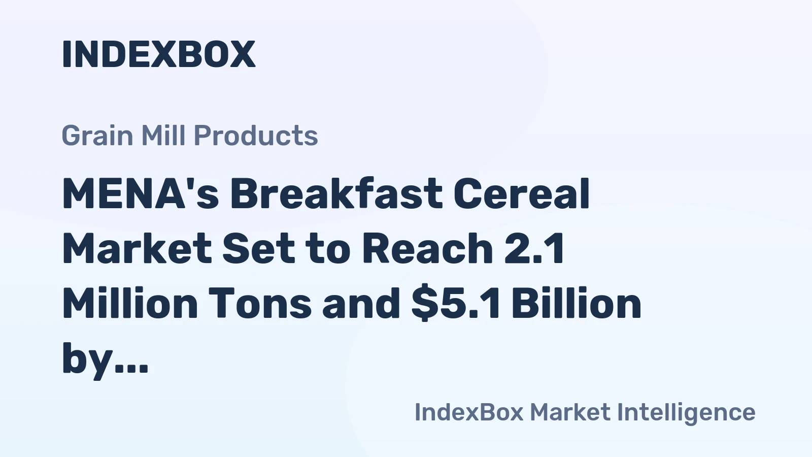 MENA's Breakfast Cereal Market Set to Reach 2.1 Million Tons and $5.1 Billion by 2035