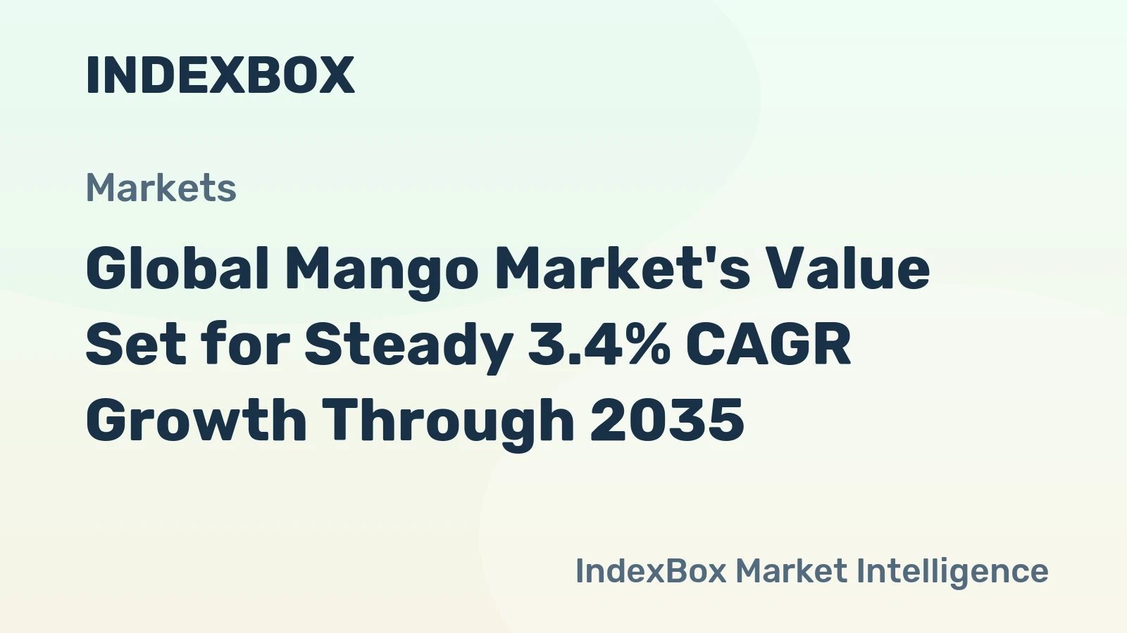 Global Mango Market's Value Set for Steady 3.4% CAGR Growth Through 2035