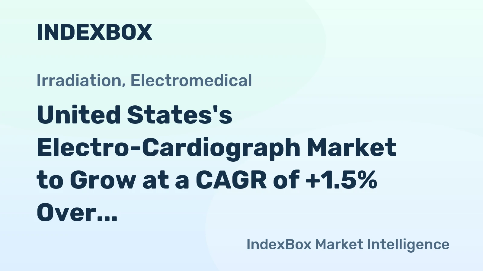 United States's Electro-Cardiograph Market to Grow at a CAGR of +1.5% Over Next Decade