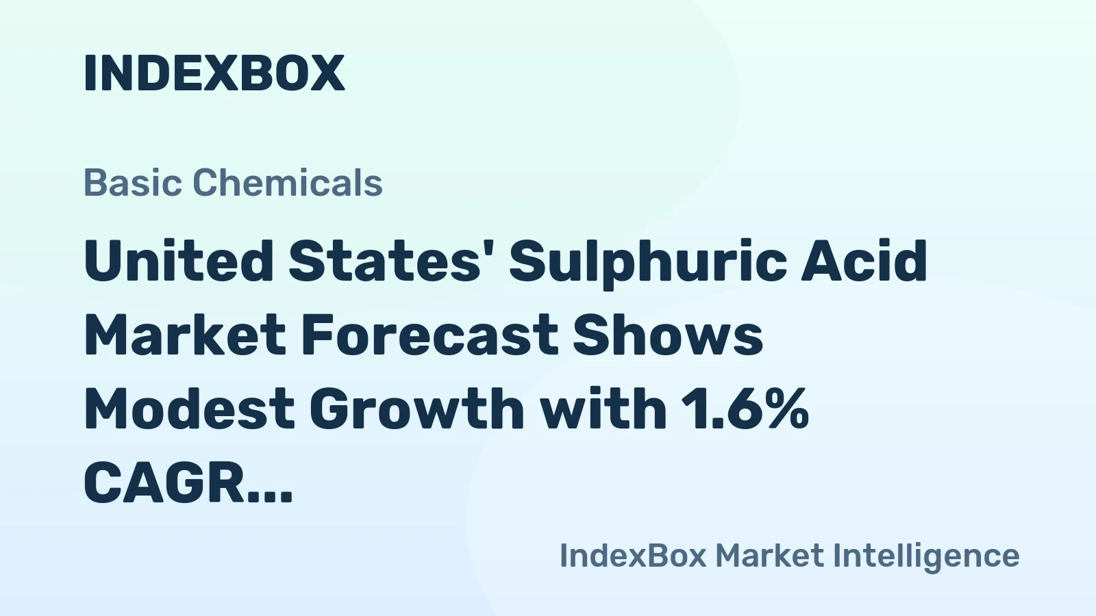 United States' Sulphuric Acid Market Forecast Shows Modest Growth with 1.6% CAGR in Value