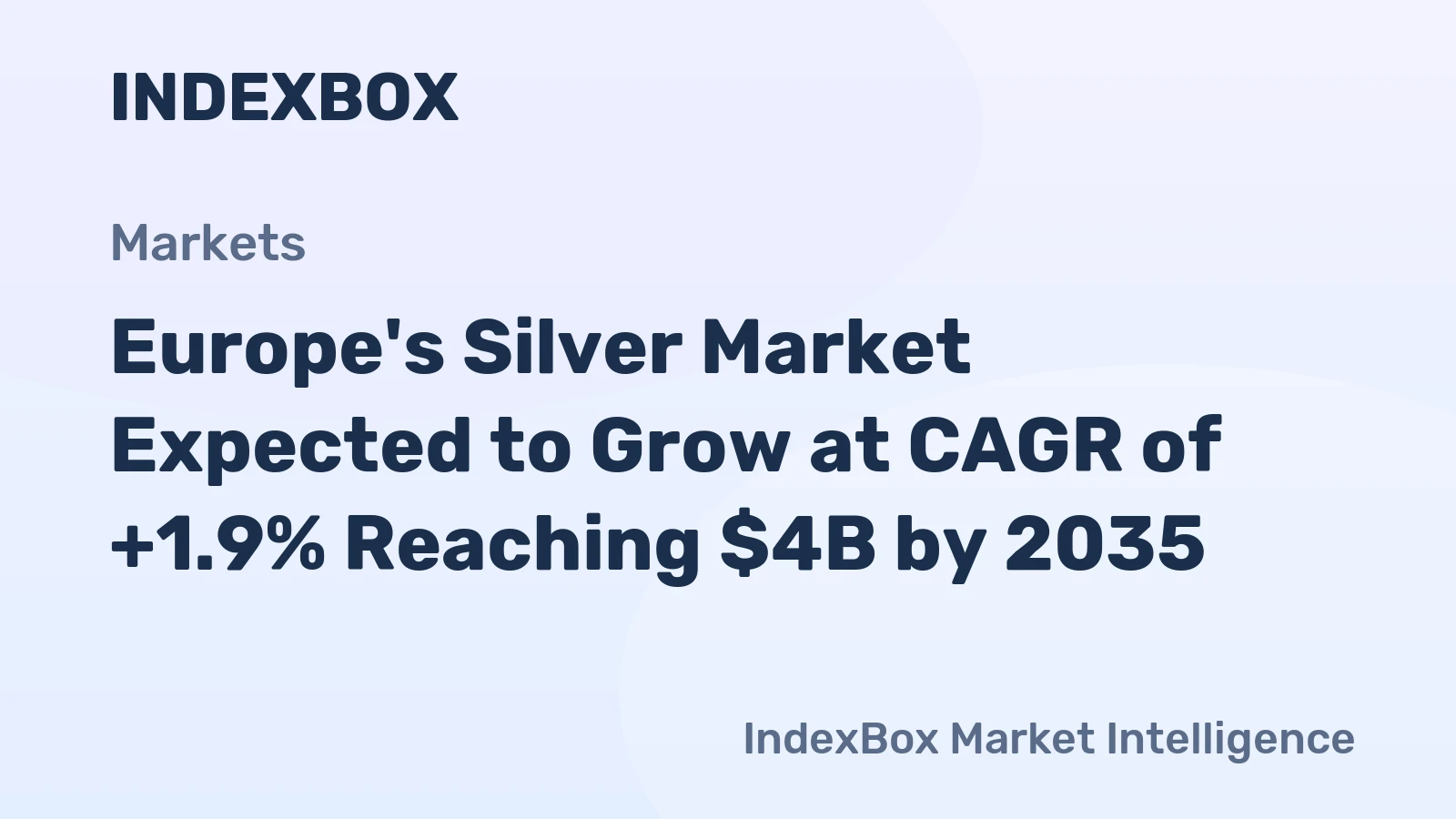 Europe's Silver Market Expected to Grow at CAGR of +1.9% Reaching $4B by 2035
