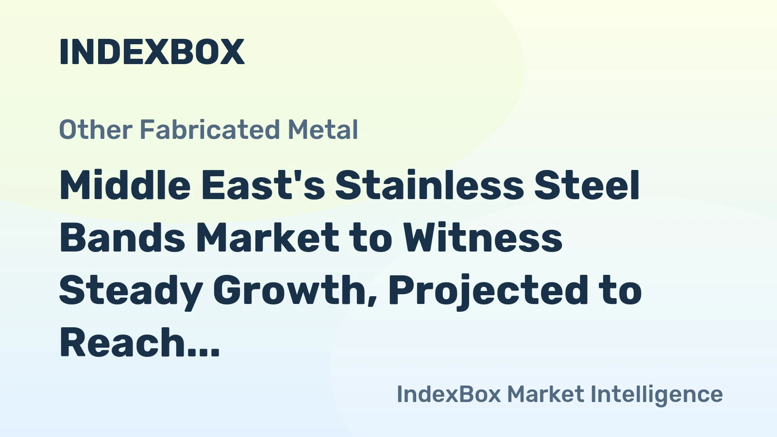 Middle East's Stainless Steel Bands Market to Witness Steady Growth, Projected to Reach $10M by 2035