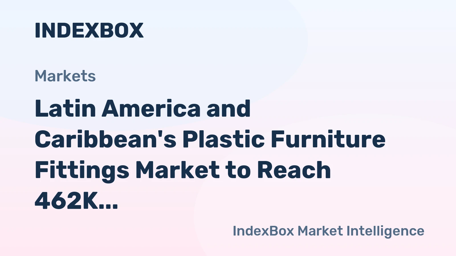 Latin America and Caribbean's Plastic Furniture Fittings Market to Reach 462K Tons and $5.1B by 2035