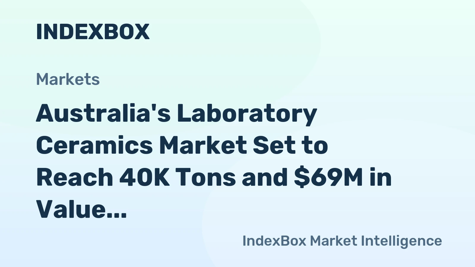 Australia's Laboratory Ceramics Market Set to Reach 40K Tons and $69M in Value