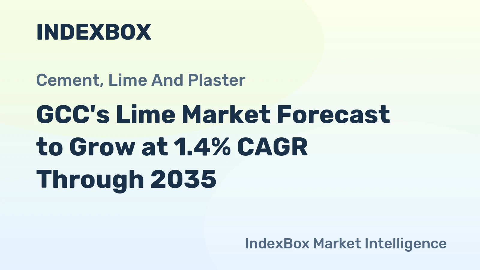GCC's Lime Market Forecast to Grow at 1.4% CAGR Through 2035