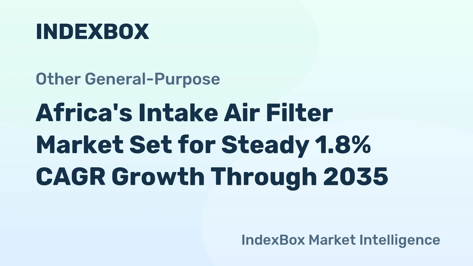 Africa's Intake Air Filter Market Set for Steady 1.8% CAGR Growth Through 2035