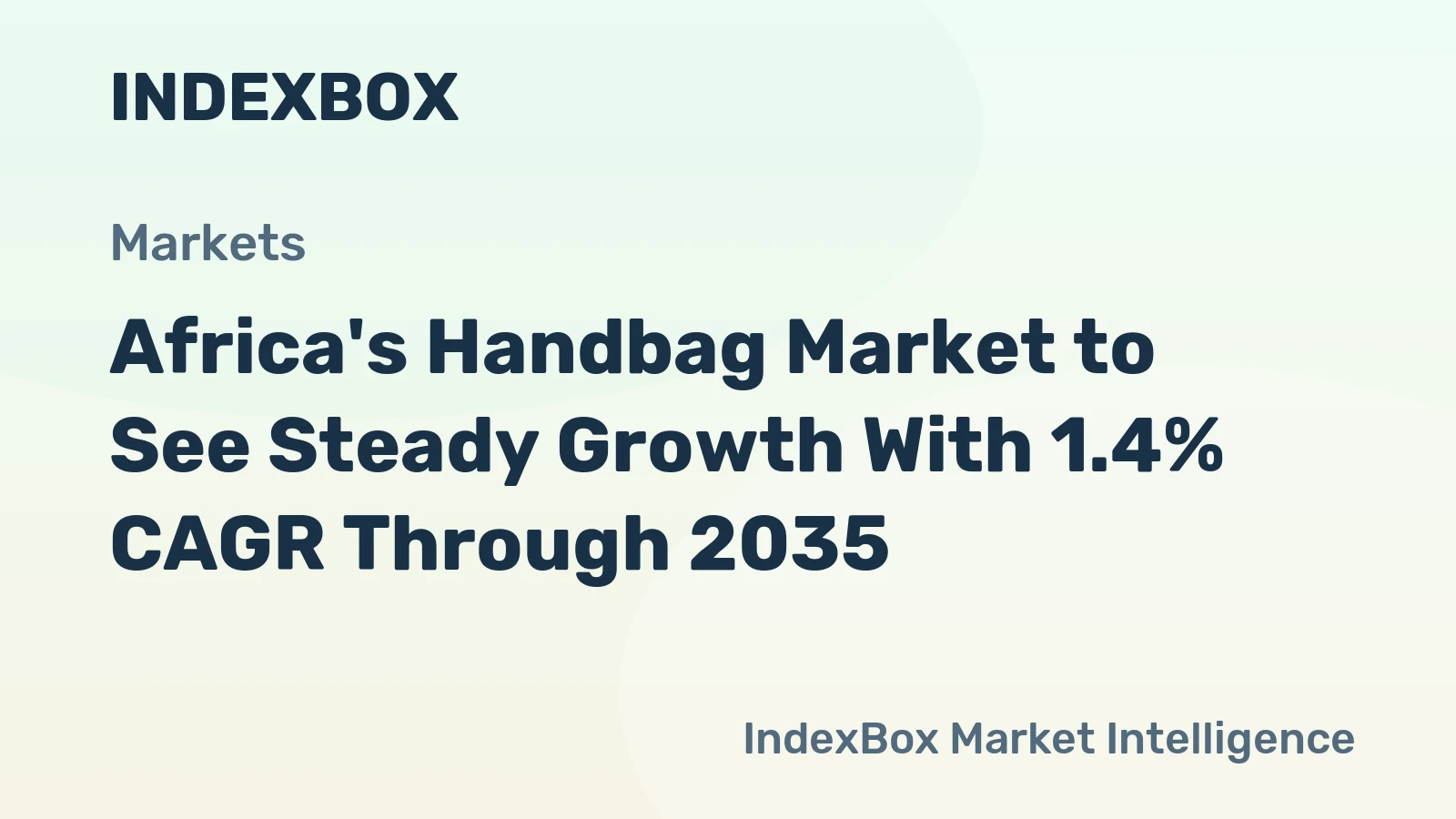 Africa's Handbag Market to See Steady Growth With 1.4% CAGR Through 2035