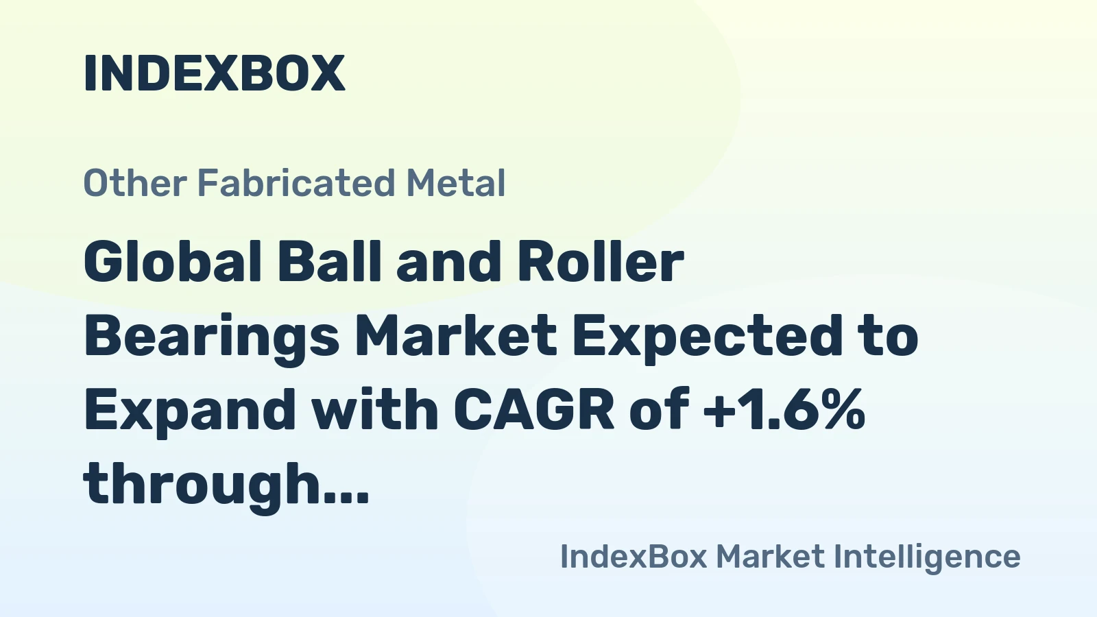 Global Ball and Roller Bearings Market Expected to Expand with CAGR of +1.6% through 2035