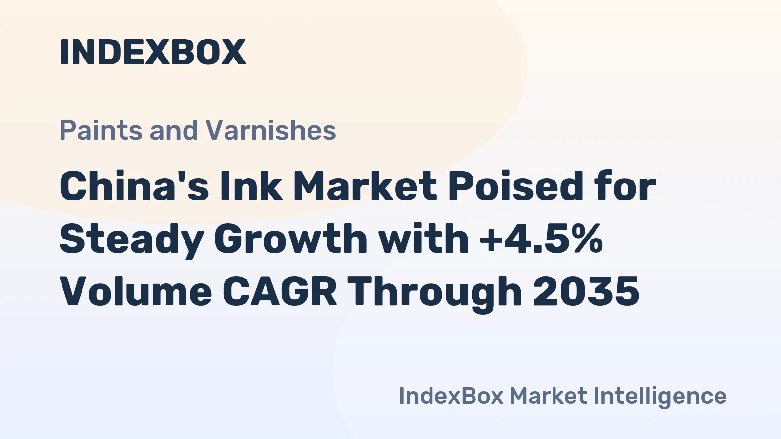 China's Ink Market Poised for Steady Growth with +4.5% Volume CAGR Through 2035