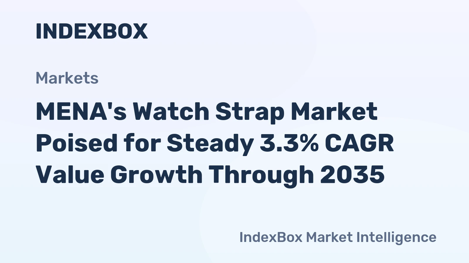 MENA's Watch Strap Market Poised for Steady 3.3% CAGR Value Growth Through 2035