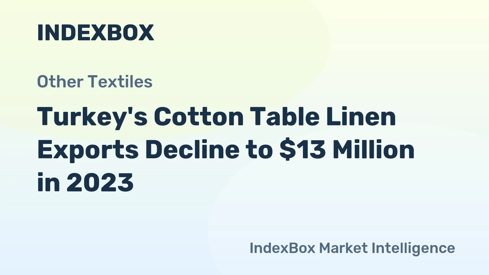 Turkey's Cotton Table Linen Exports Decline to $13 Million in 2023