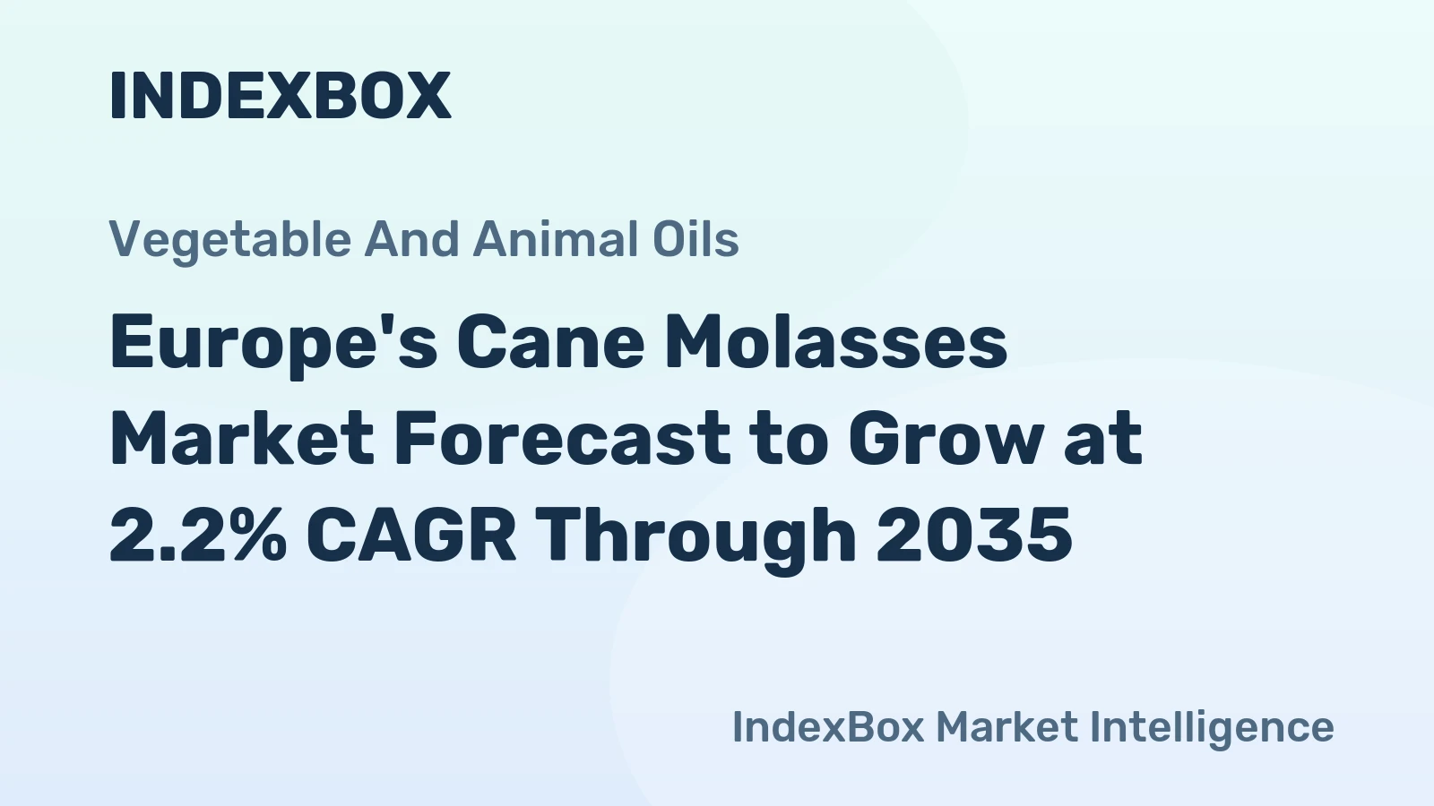 Europe's Cane Molasses Market Forecast to Grow at 2.2% CAGR Through 2035