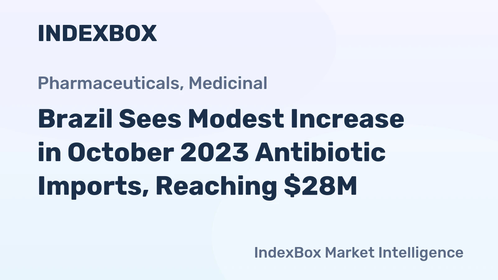 Brazil Sees Modest Increase in October 2023 Antibiotic Imports, Reaching $28M