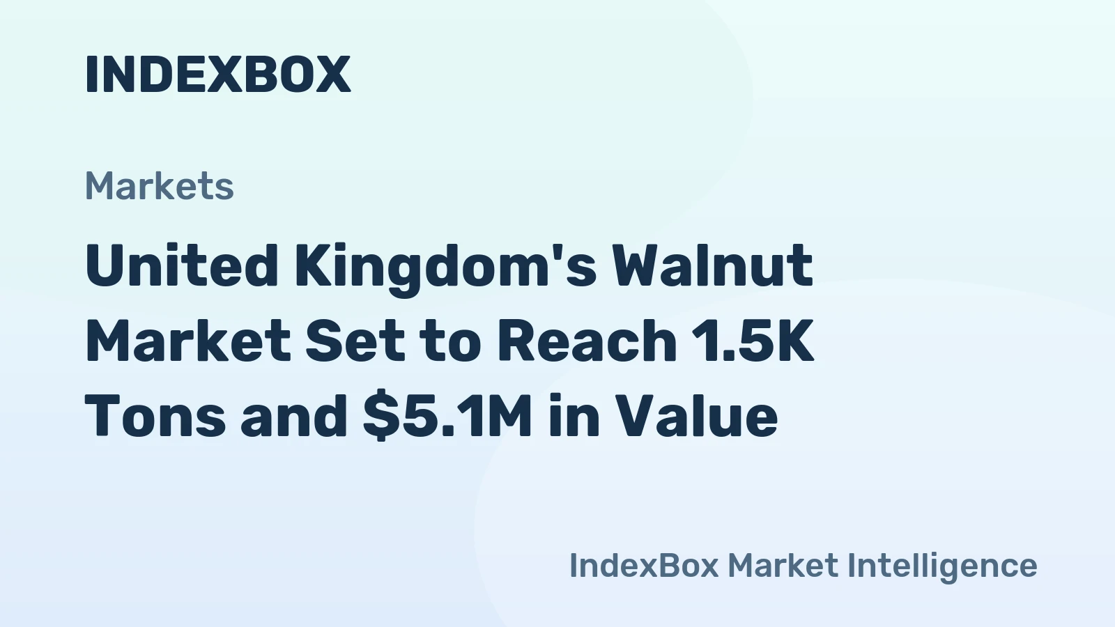 United Kingdom's Walnut Market Set to Reach 1.5K Tons and $5.1M in Value