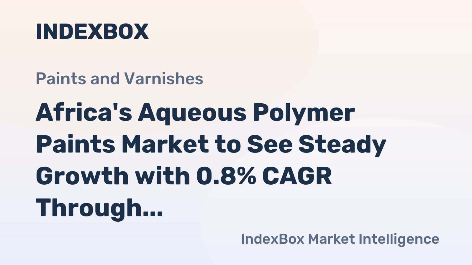Africa's Aqueous Polymer Paints Market to See Steady Growth with 0.8% CAGR Through 2035