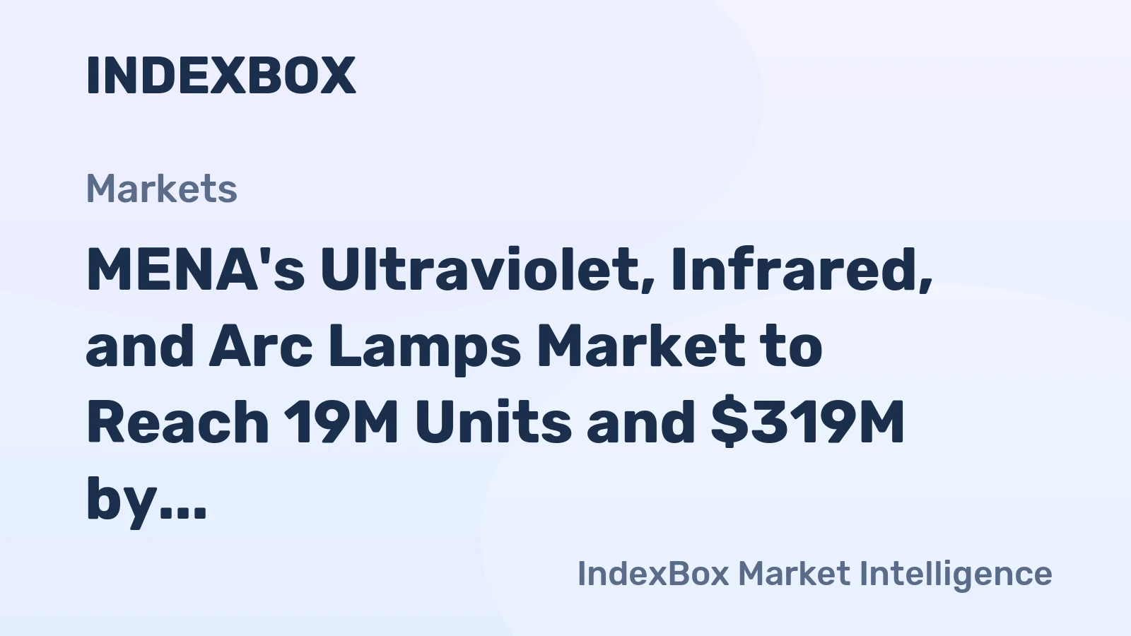 MENA's Ultraviolet, Infrared, and Arc Lamps Market to Reach 19M Units and $319M by 2035