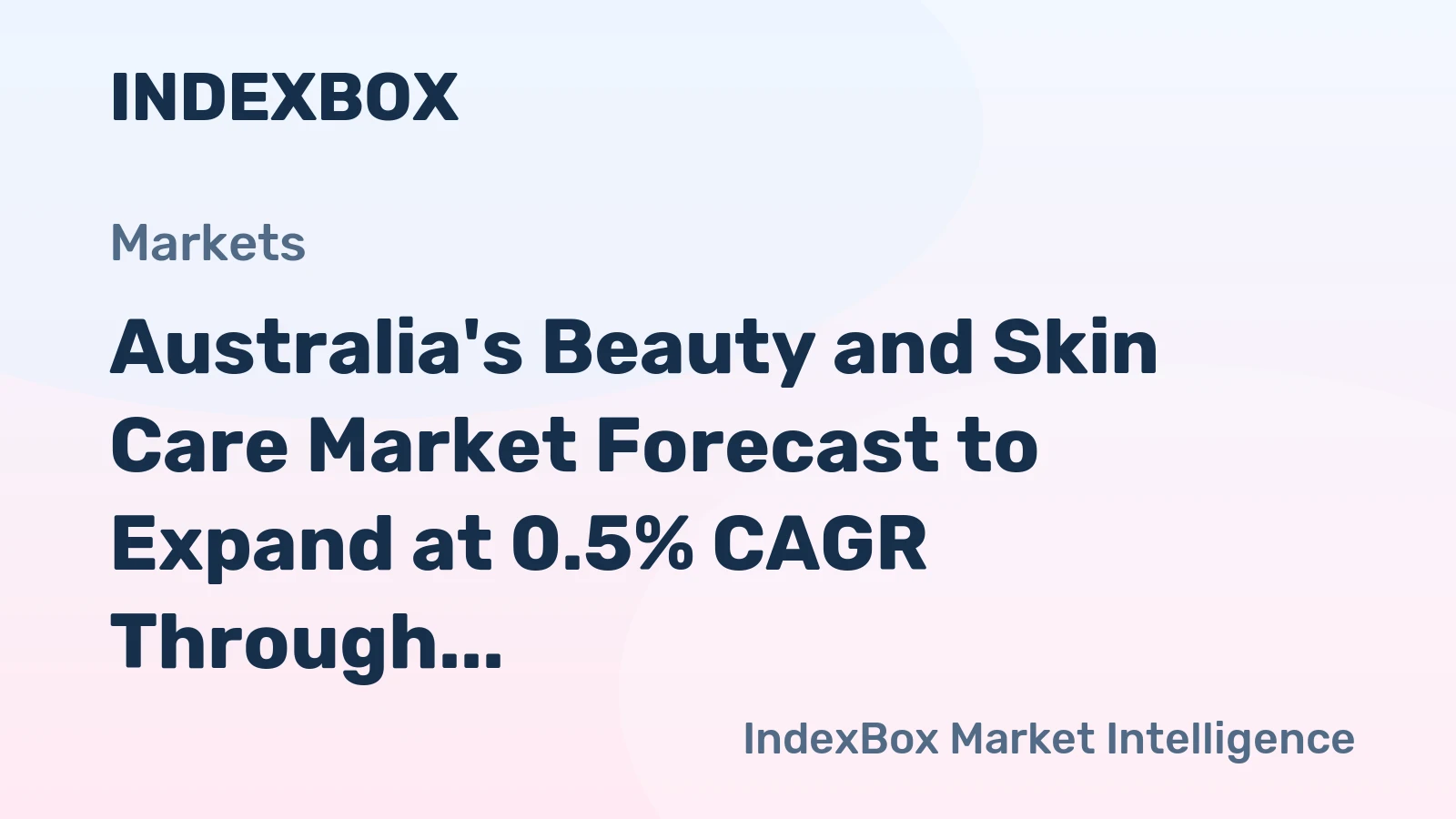 Australia's Beauty and Skin Care Market Forecast to Expand at 0.5% CAGR Through 2035