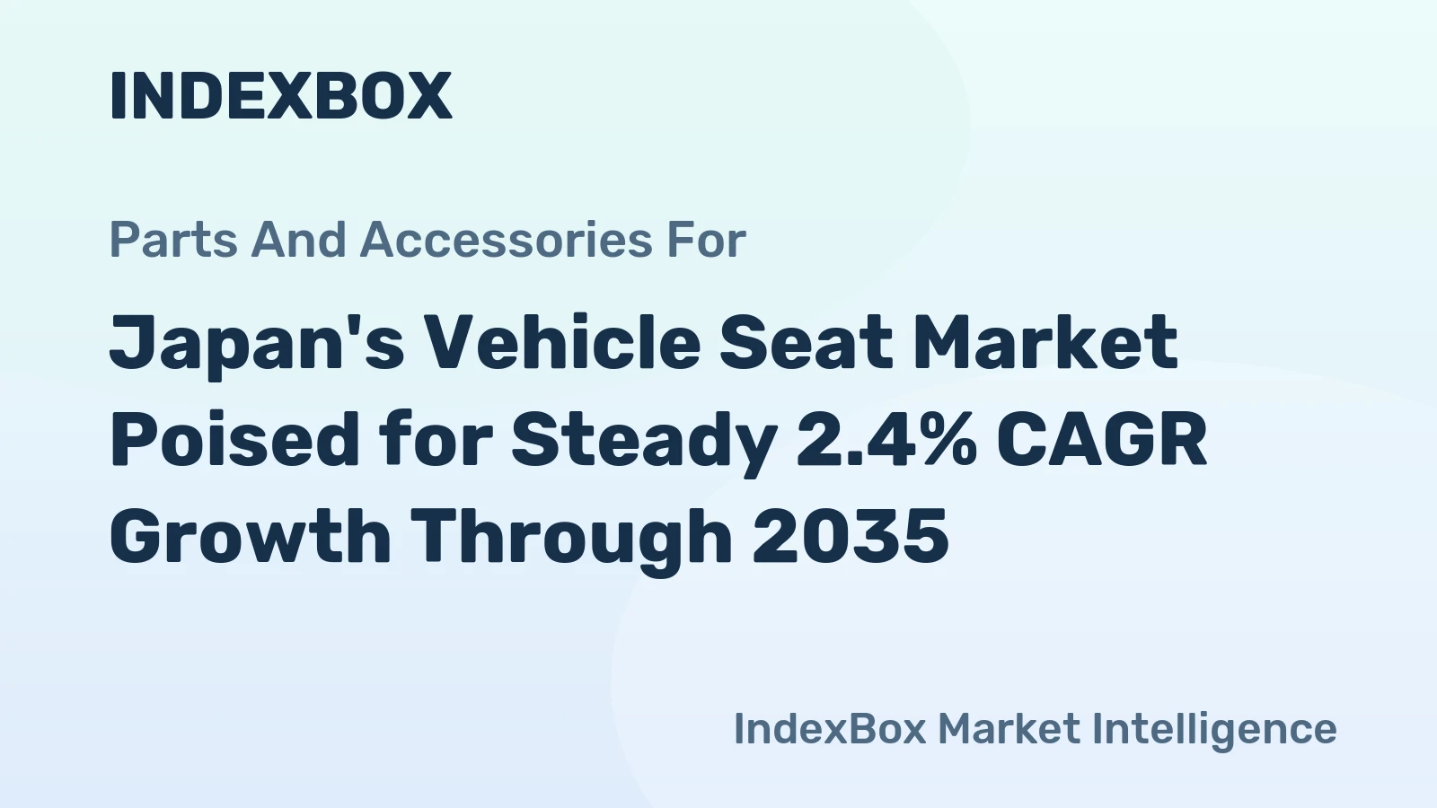 Japan's Vehicle Seat Market Poised for Steady 2.4% CAGR Growth Through 2035