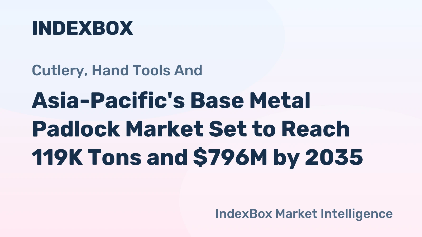 Asia-Pacific's Base Metal Padlock Market Set to Reach 119K Tons and $796M by 2035