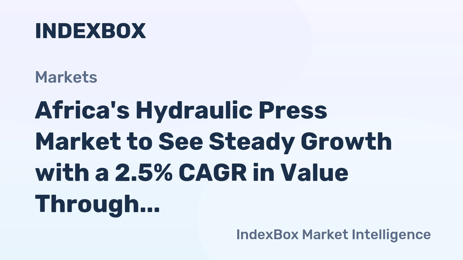 Africa's Hydraulic Press Market to See Steady Growth with a 2.5% CAGR in Value Through 2035