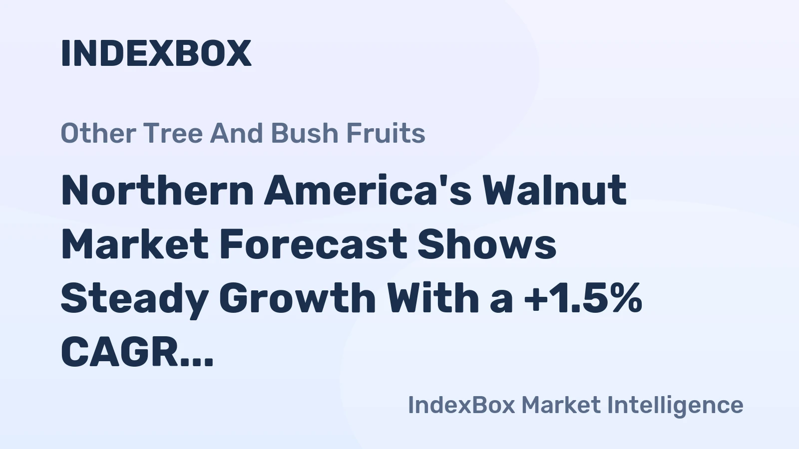 Northern America's Walnut Market Forecast Shows Steady Growth With a +1.5% CAGR in Value