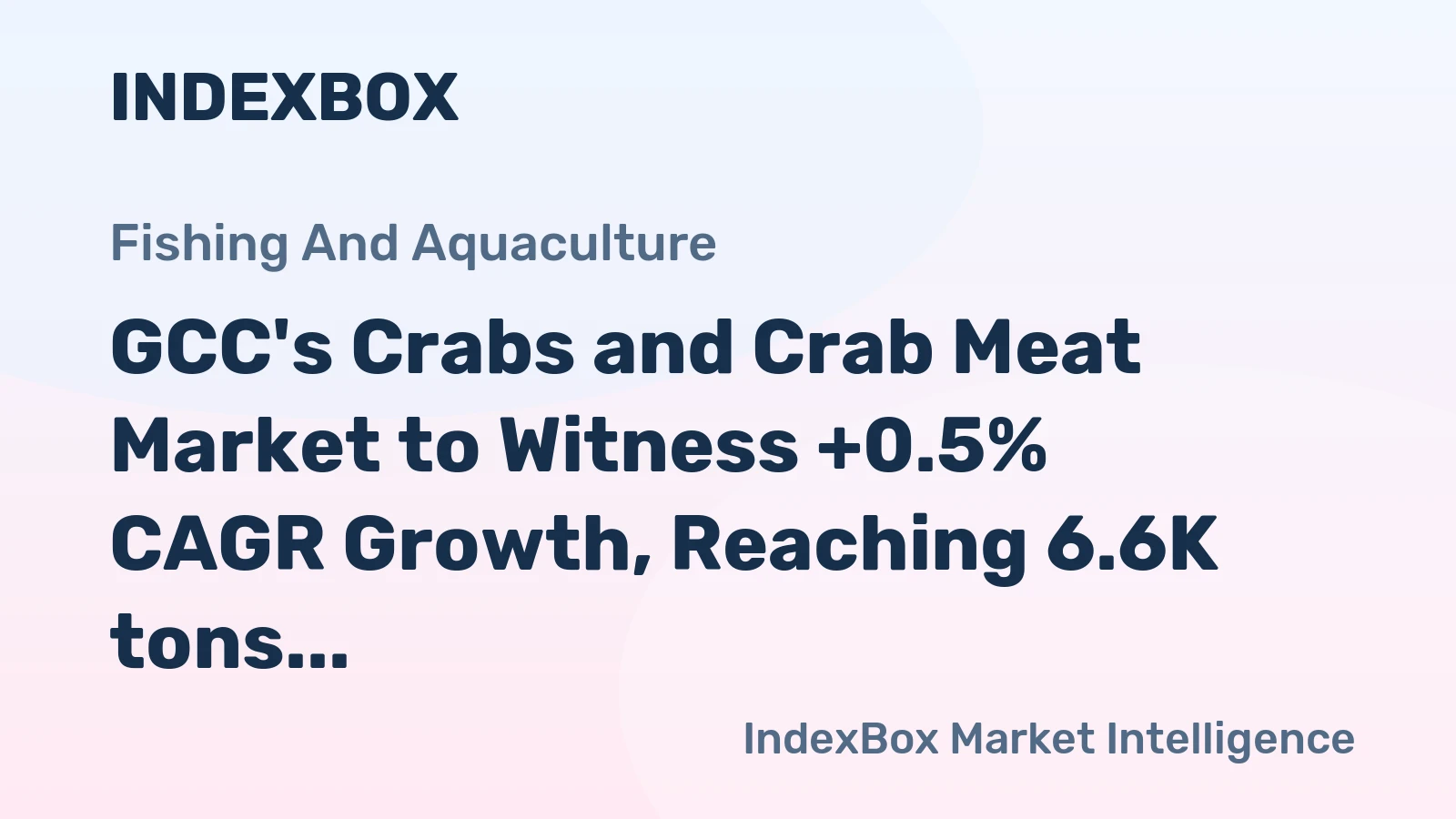 GCC's Crabs and Crab Meat Market to Witness +0.5% CAGR Growth, Reaching 6.6K tons by 2035