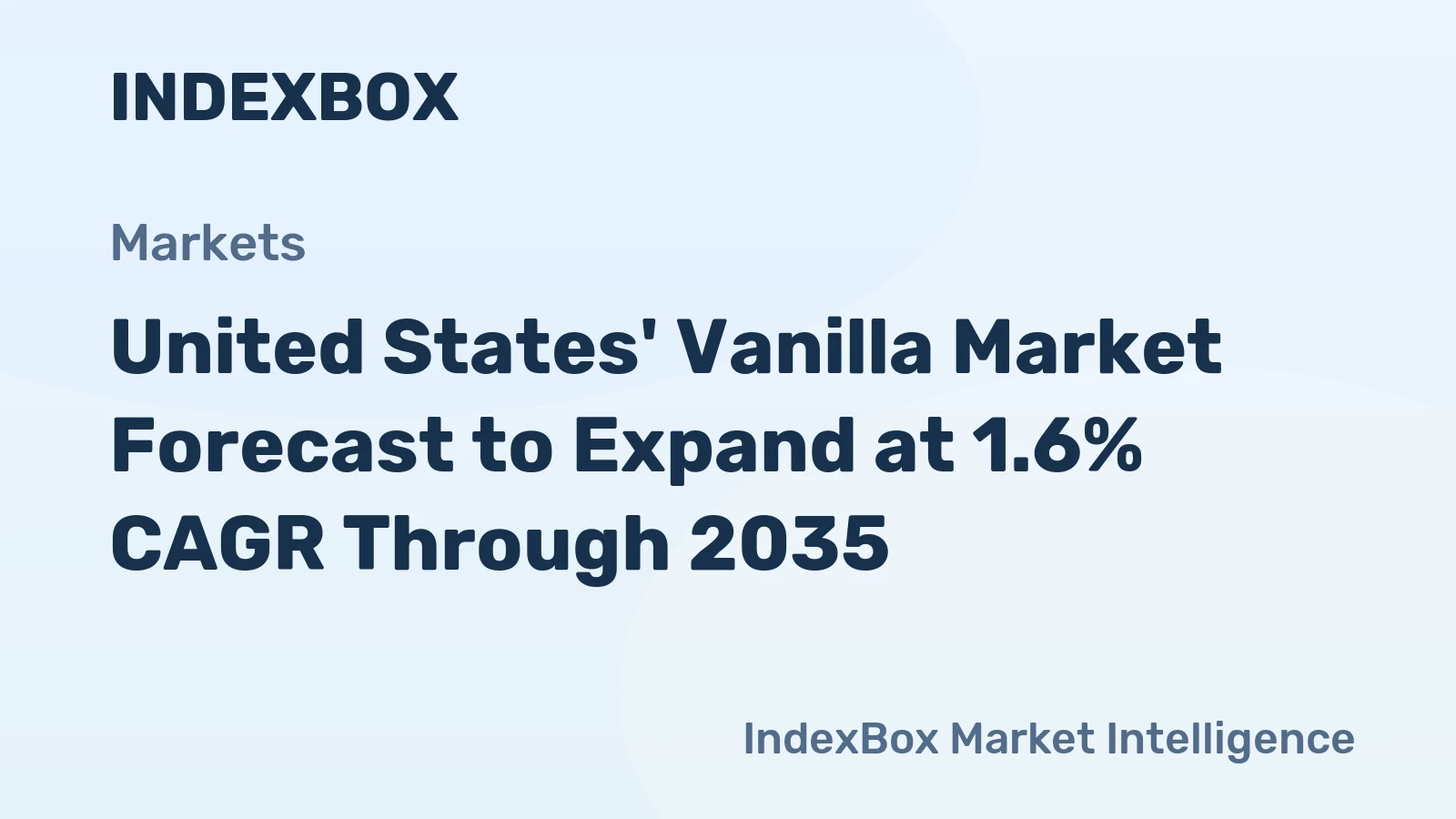 United States' Vanilla Market Forecast to Expand at 1.6% CAGR Through 2035