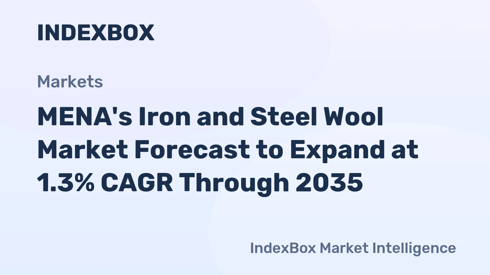 MENA's Iron and Steel Wool Market Forecast to Expand at 1.3% CAGR Through 2035