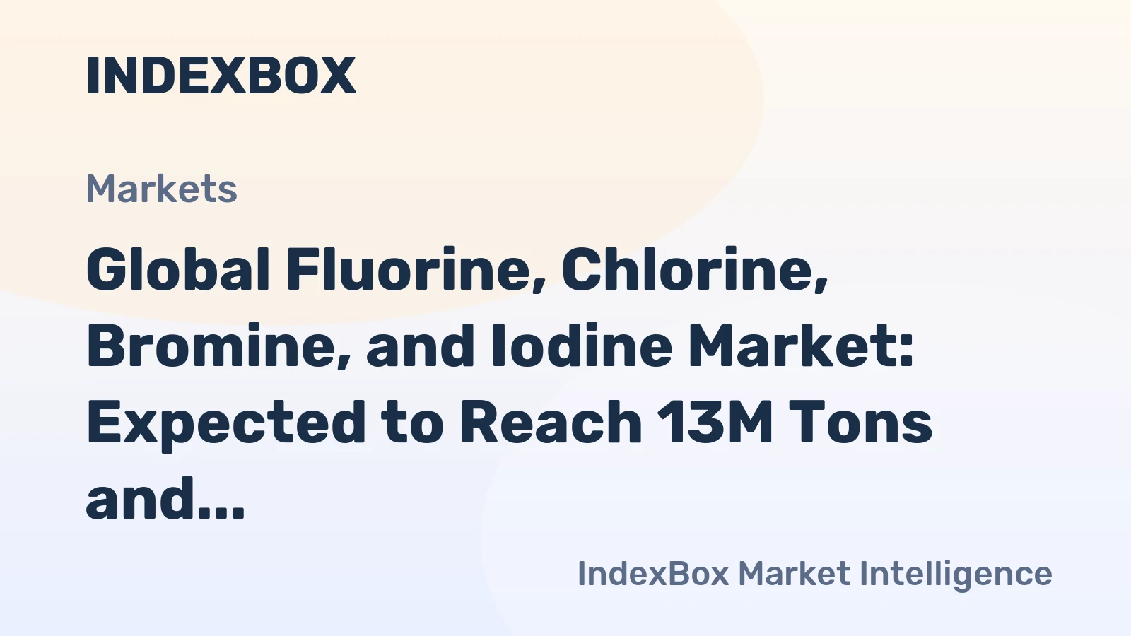 Global Fluorine, Chlorine, Bromine, and Iodine Market: Expected to Reach 13M Tons and $82B by 2035
