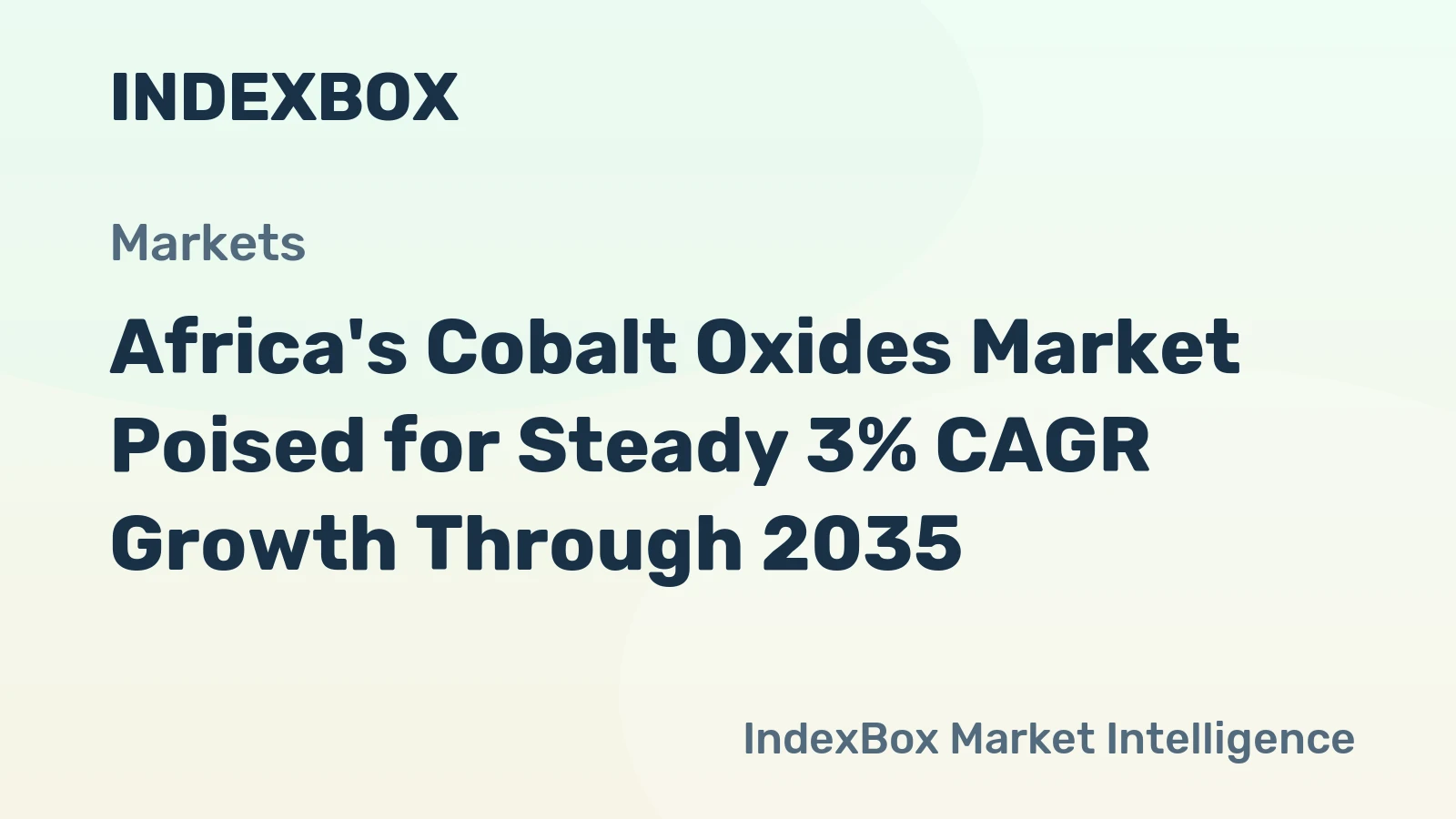 Africa's Cobalt Oxides Market Poised for Steady 3% CAGR Growth Through 2035