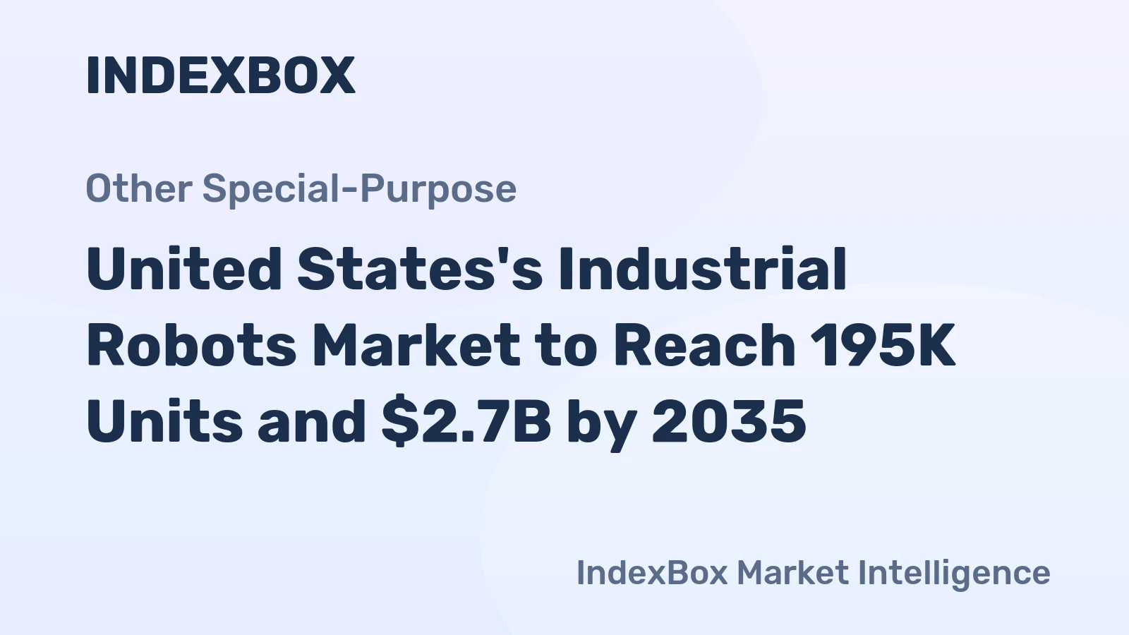 United States's Industrial Robots Market to Reach 195K Units and $2.7B by 2035