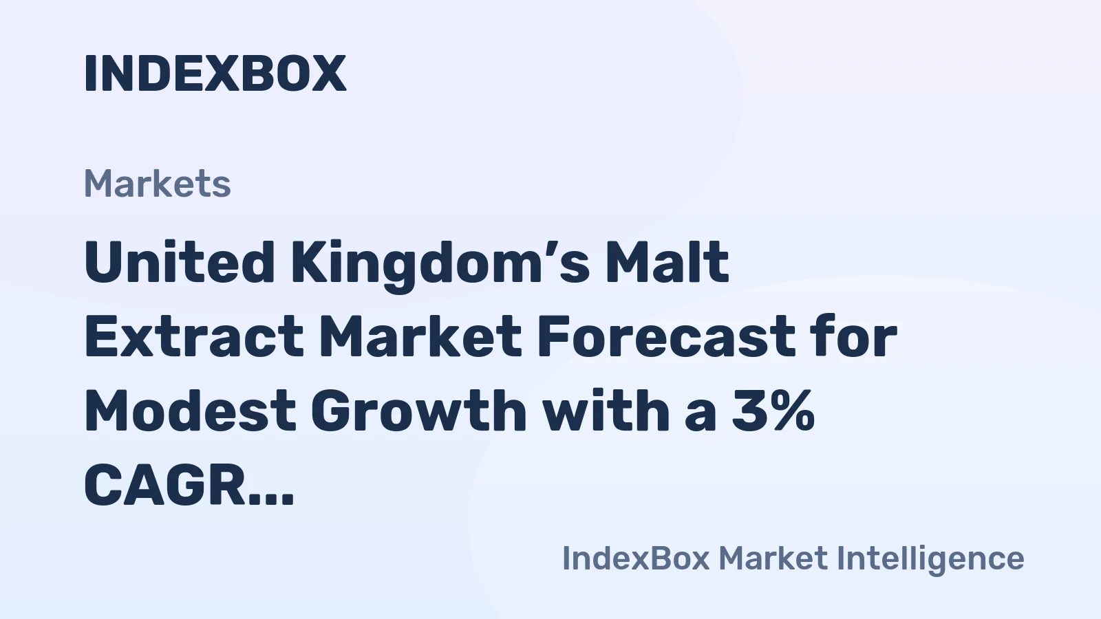 United Kingdom’s Malt Extract Market Forecast for Modest Growth with a 3% CAGR in Value
