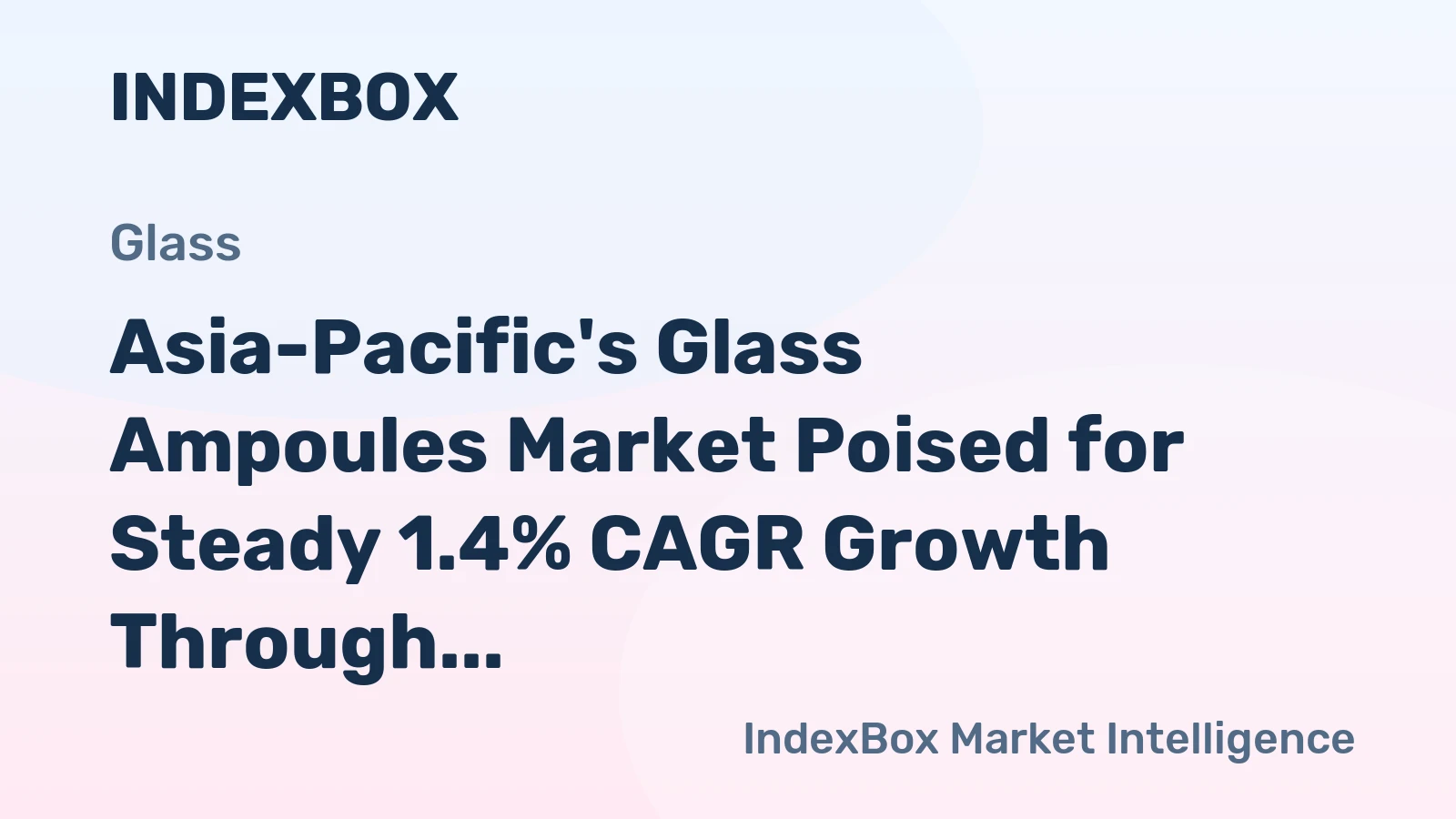 Asia-Pacific's Glass Ampoules Market Poised for Steady 1.4% CAGR Growth Through 2035