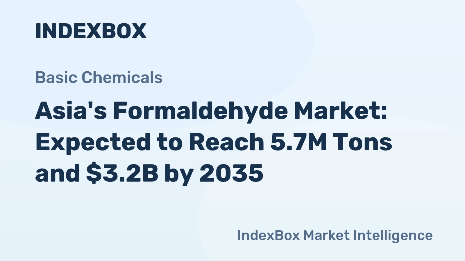 Asia's Formaldehyde Market: Expected to Reach 5.7M Tons and $3.2B by 2035