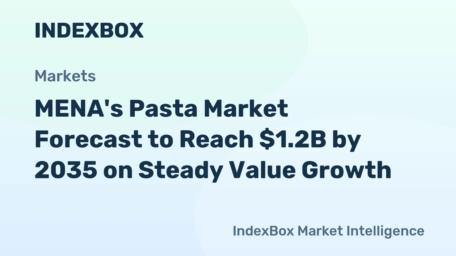 MENA's Pasta Market Forecast to Reach $1.2B by 2035 on Steady Value Growth