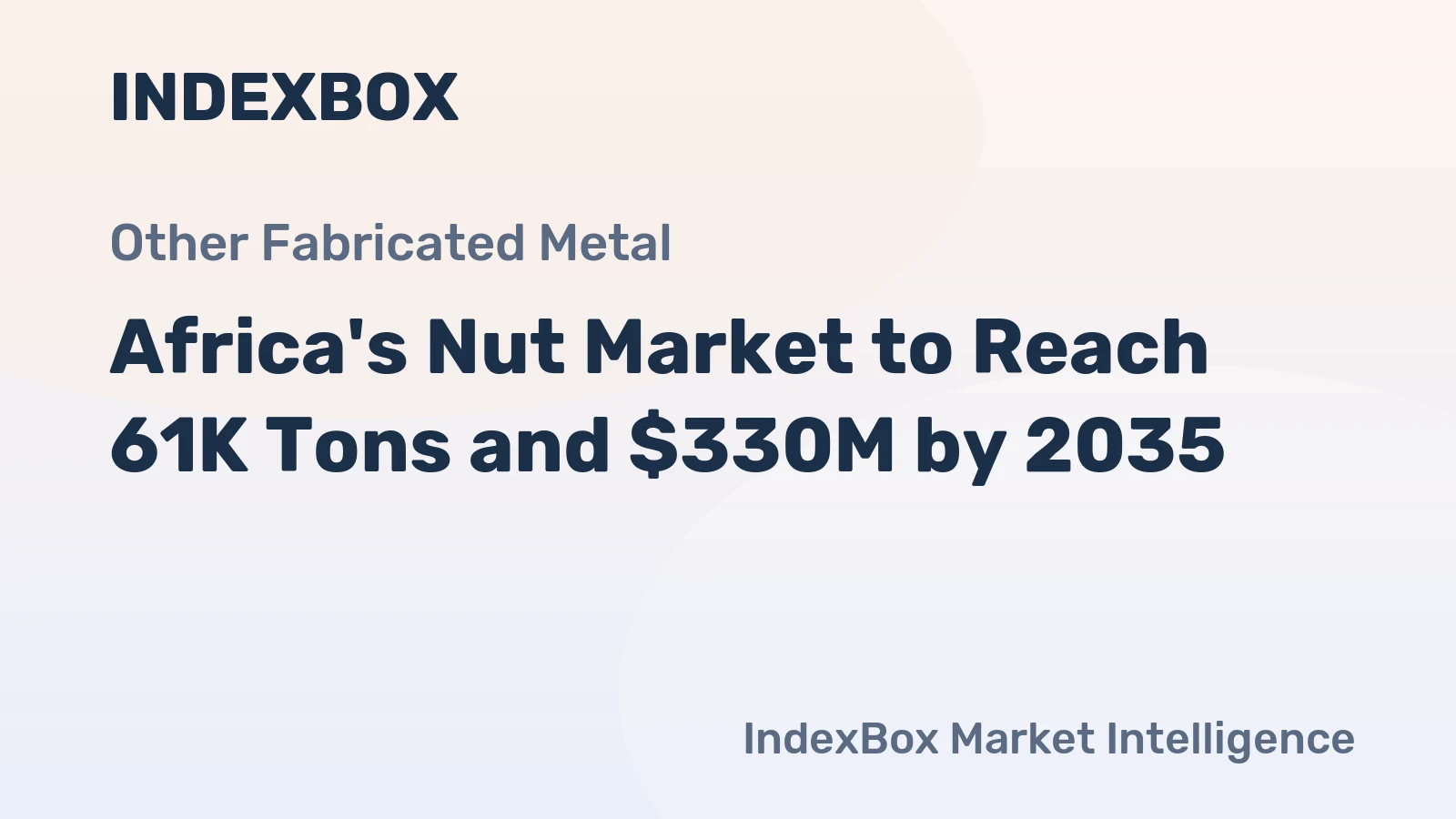 Africa's Nut Market to Reach 61K Tons and $330M by 2035