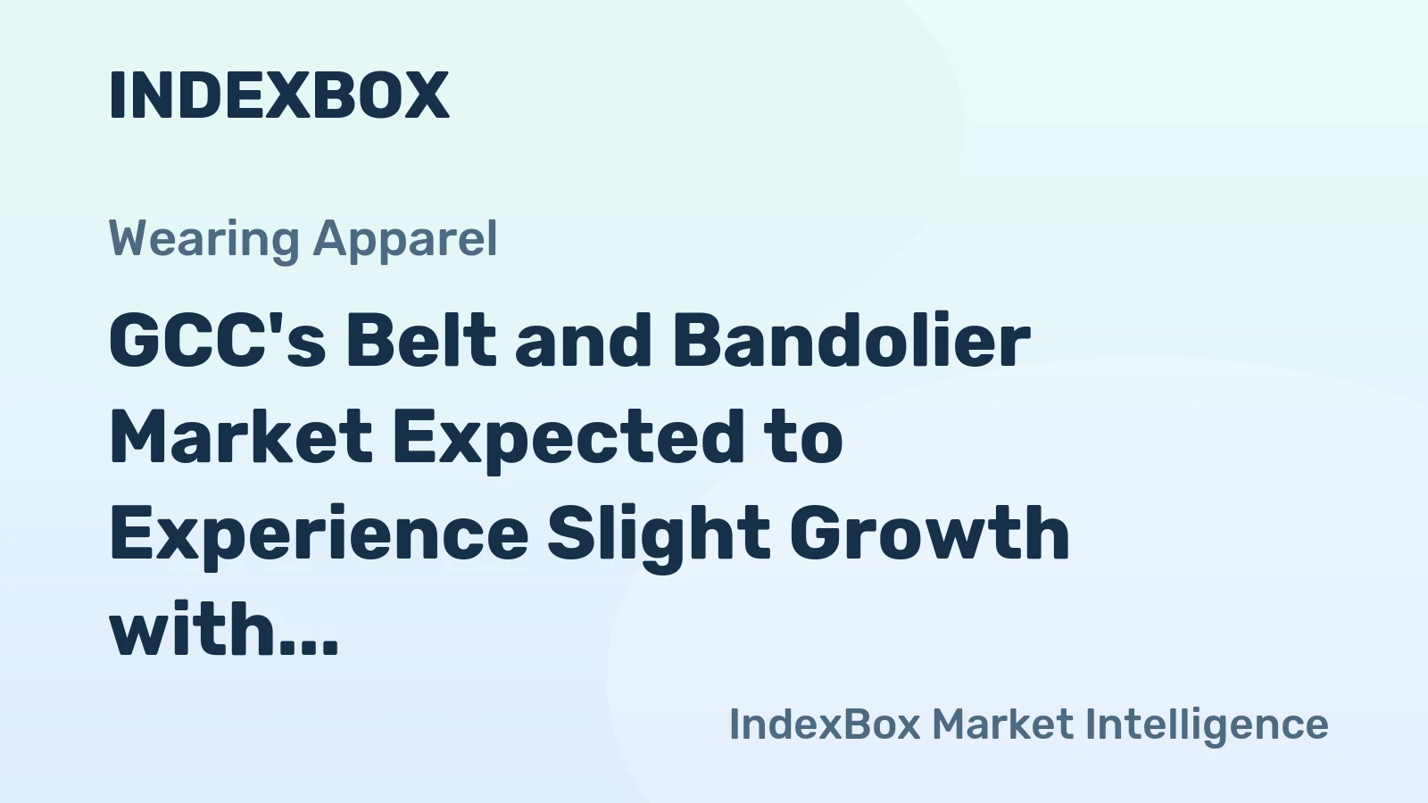 GCC's Belt and Bandolier Market Expected to Experience Slight Growth with a +1.7% CAGR, Reaching $106M by 2035
