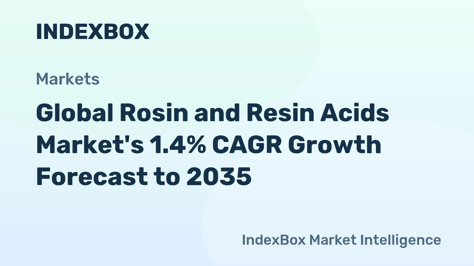 Global Rosin and Resin Acids Market's 1.4% CAGR Growth Forecast to 2035