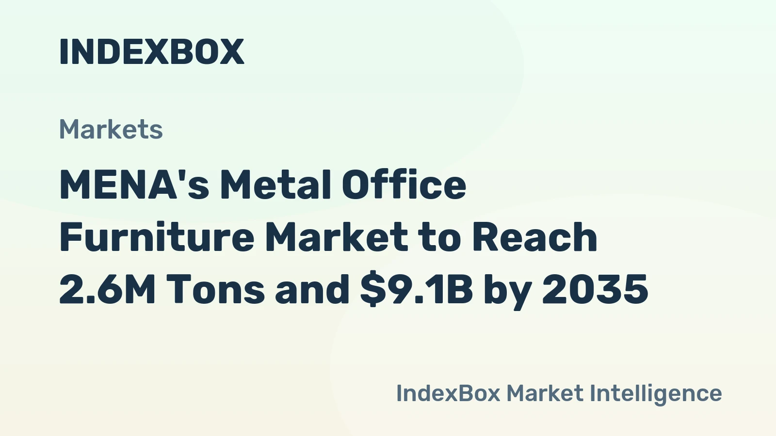 MENA's Metal Office Furniture Market to Reach 2.6M Tons and $9.1B by 2035