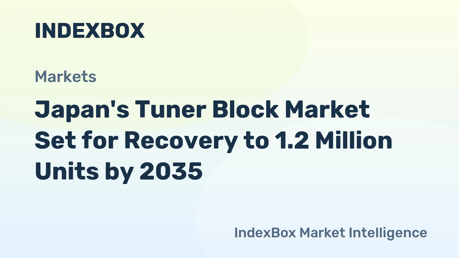 Japan's Tuner Block Market Set for Recovery to 1.2 Million Units by 2035
