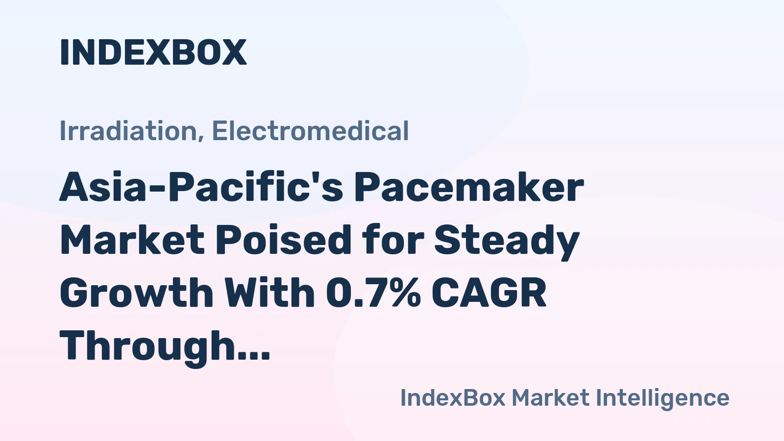 Asia-Pacific's Pacemaker Market Poised for Steady Growth With 0.7% CAGR Through 2035