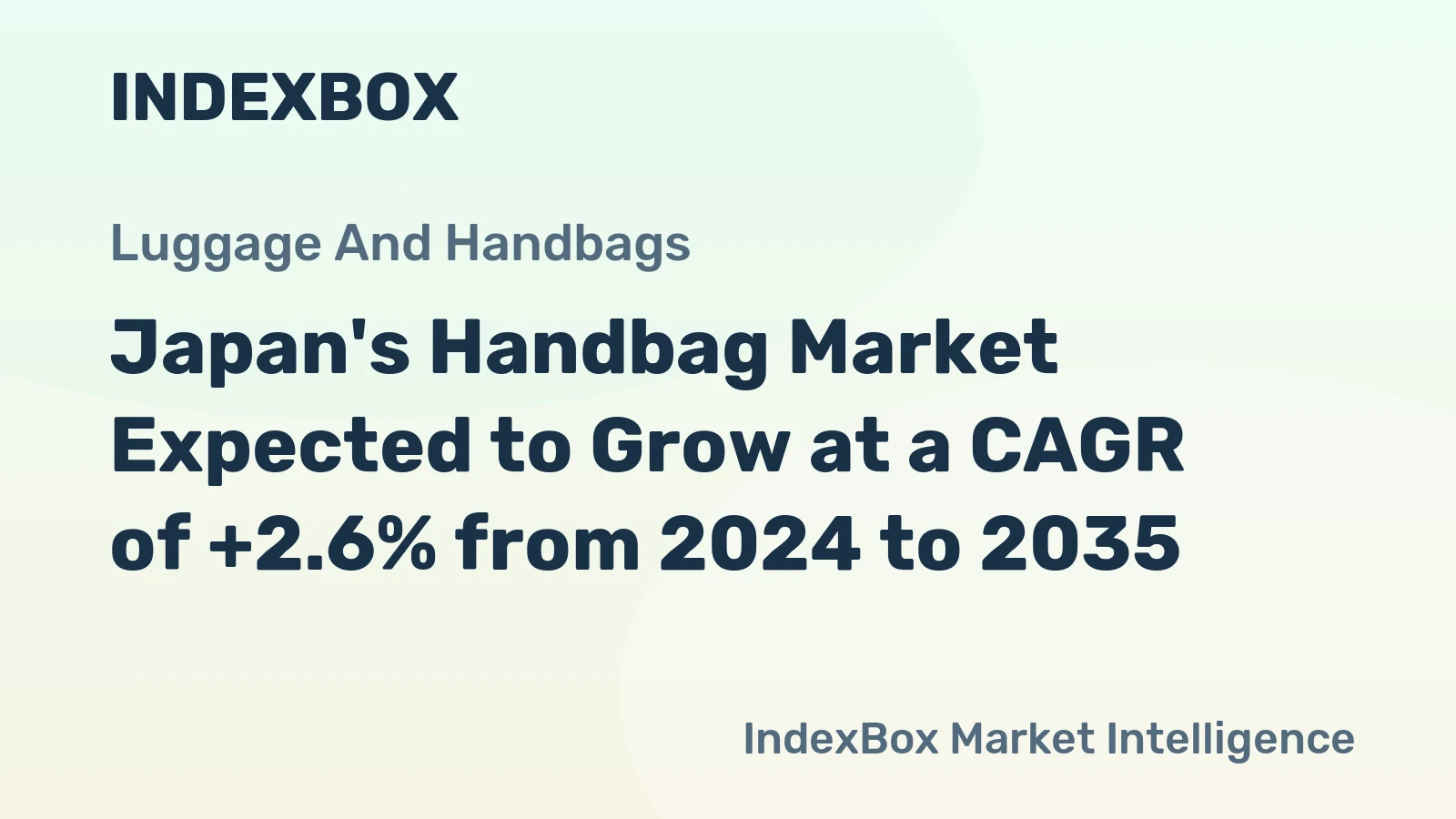 Japan's Handbag Market Expected to Grow at a CAGR of +2.6% from 2024 to 2035