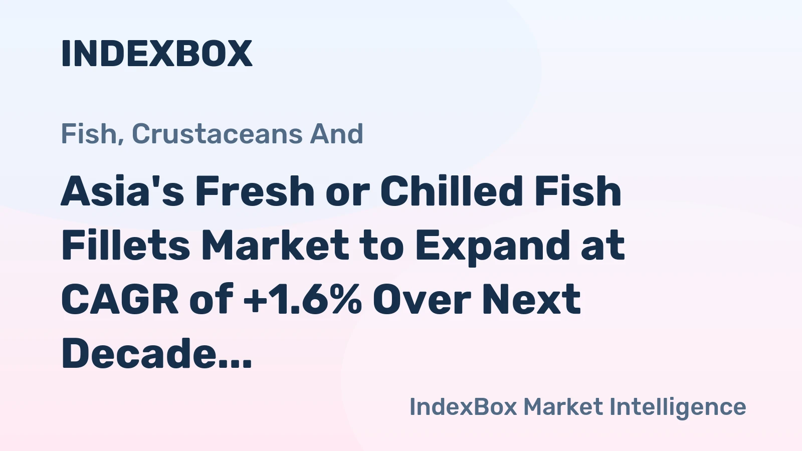 Asia's Fresh or Chilled Fish Fillets Market to Expand at CAGR of +1.6% Over Next Decade, Reaching $20.2B by 2035