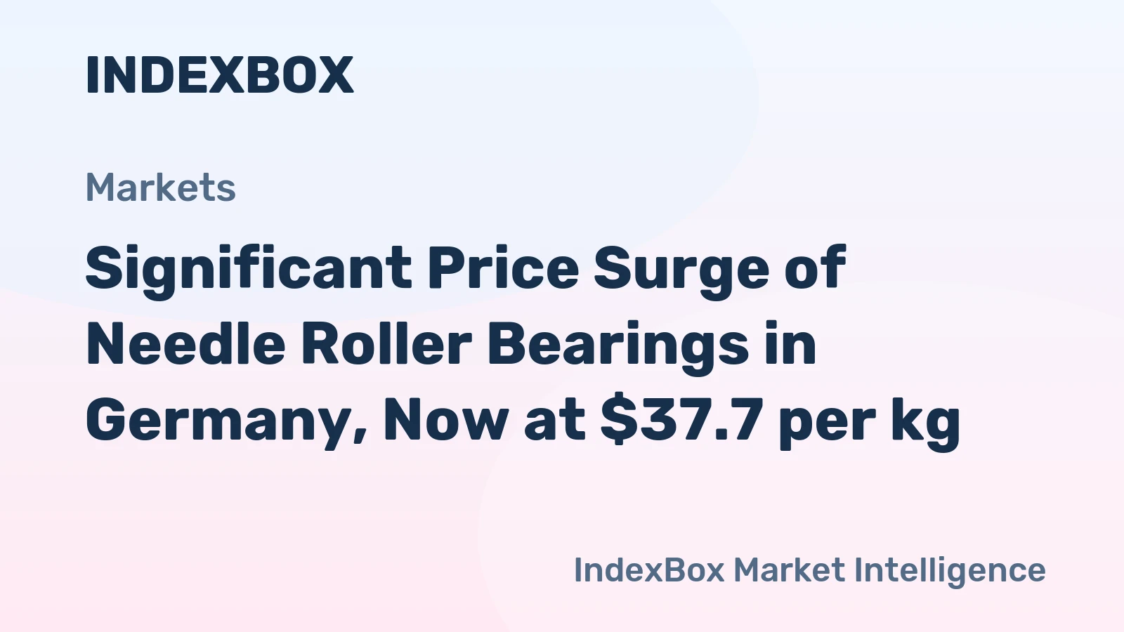 Significant Price Surge of Needle Roller Bearings in Germany, Now at $37.7 per kg