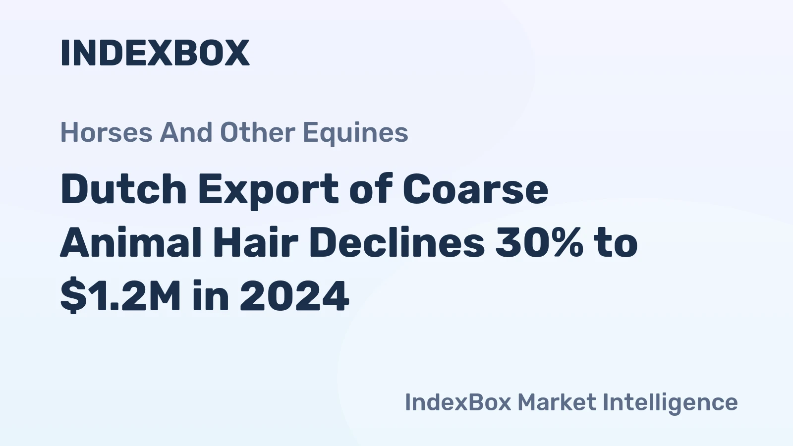 Dutch Export of Coarse Animal Hair Declines 30% to $1.2M in 2024