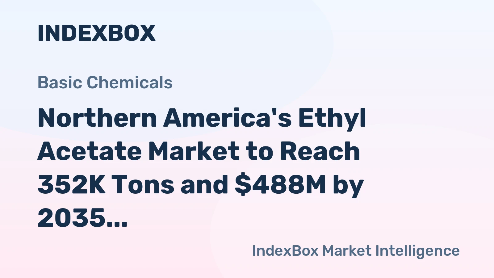 Northern America's Ethyl Acetate Market to Reach 352K Tons and $488M by 2035