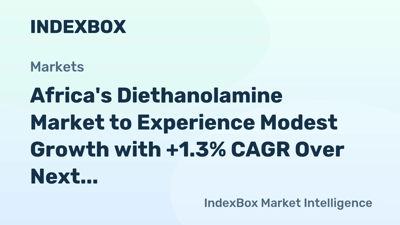 Africa's Diethanolamine Market to Experience Modest Growth with +1.3% CAGR Over Next Decade