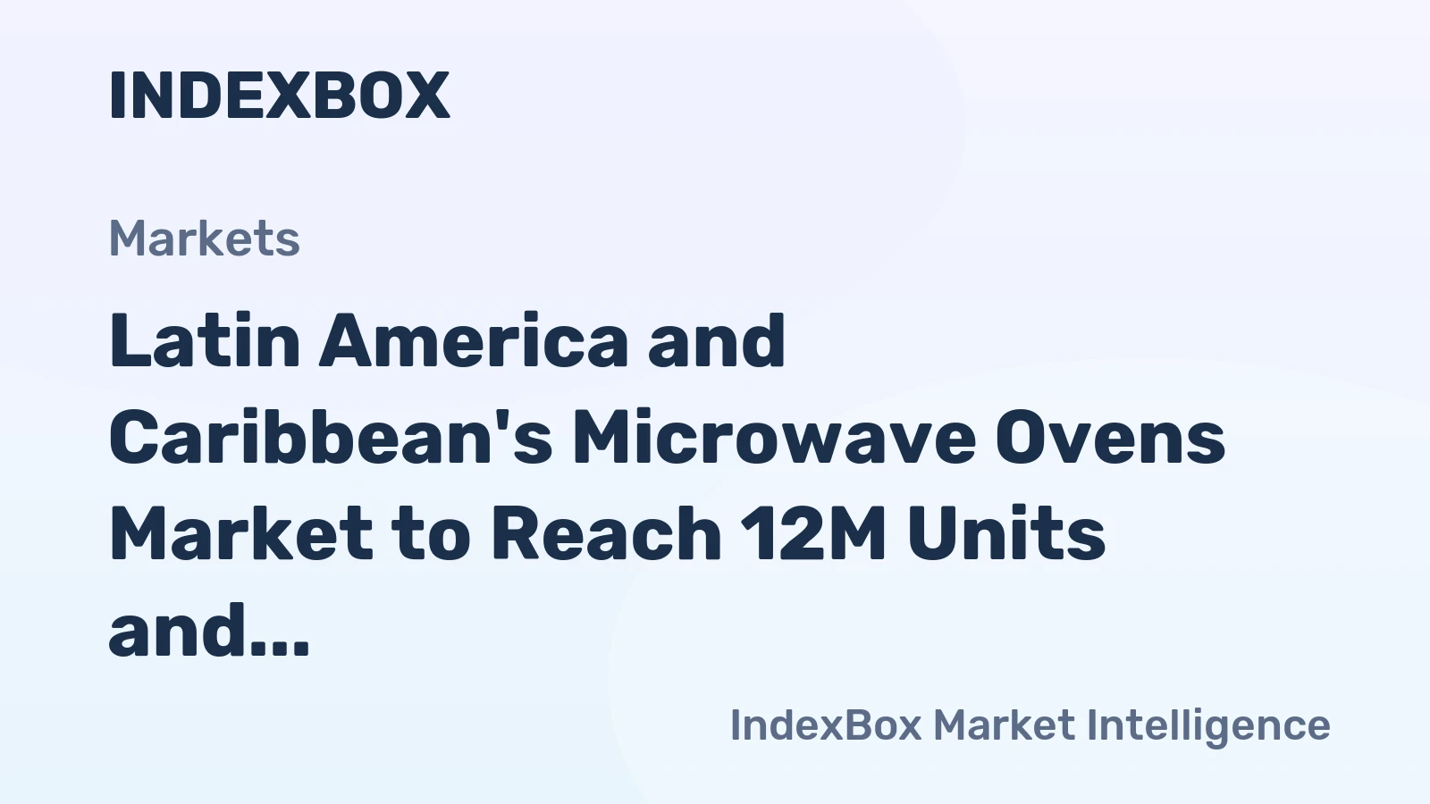 Latin America and Caribbean's Microwave Ovens Market to Reach 12M Units and $1.2B by 2035