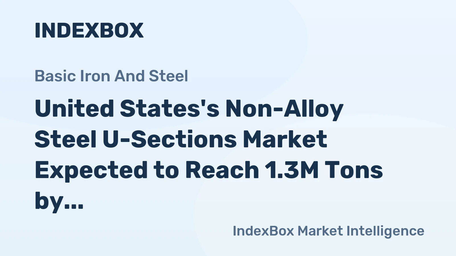 United States's Non-Alloy Steel U-Sections Market Expected to Reach 1.3M Tons by 2035, Valued at $1.8B